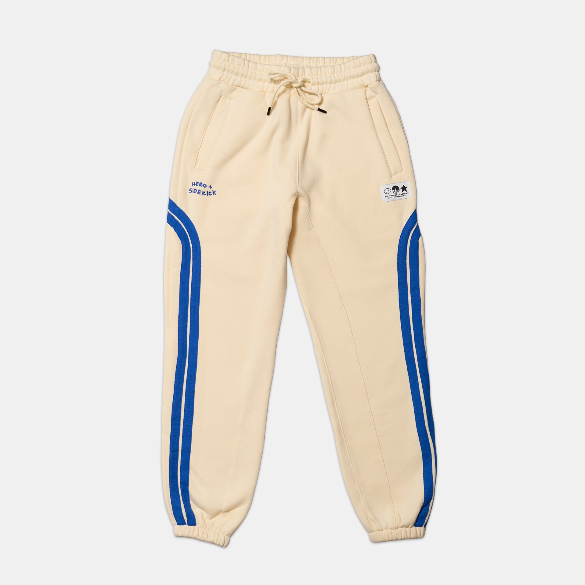 SIDEKICK: Cream fleece-lined sweatpants – Karepango